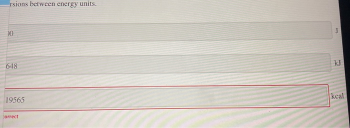 Solved Perform the conversions between energy units. 919 KJ | Chegg.com