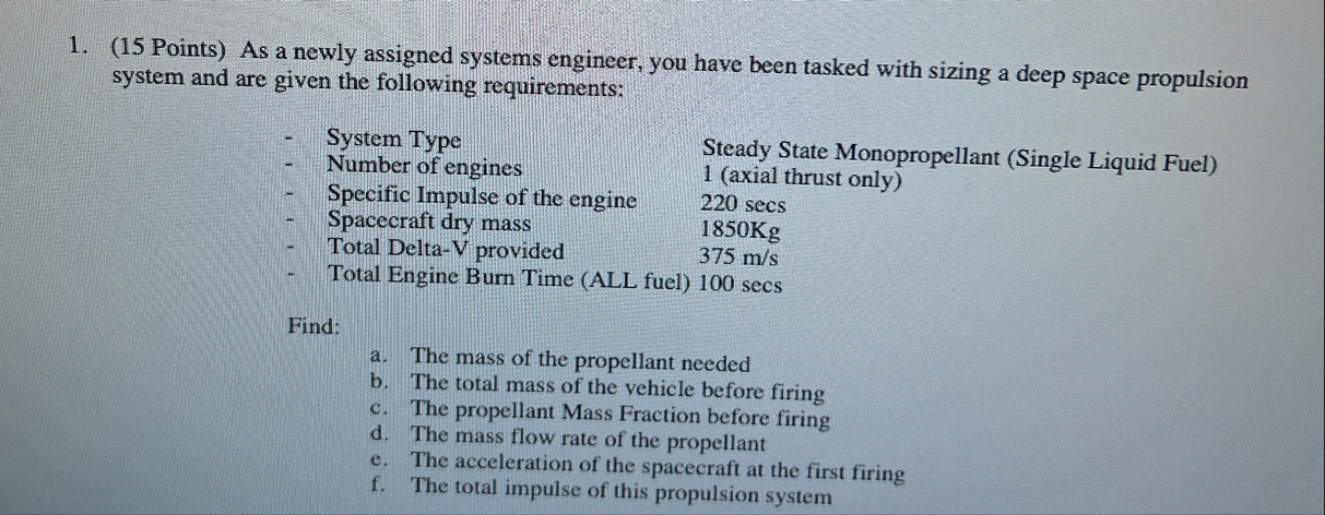 ( 15 ﻿Points) ﻿As a newly assigned systems engineer, | Chegg.com