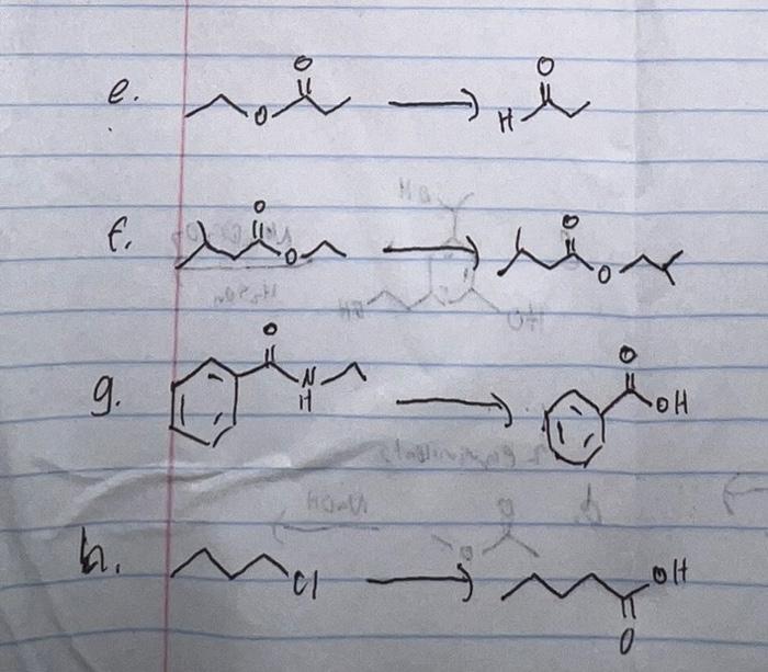 Solved for the following four reactions give reagents needed | Chegg.com