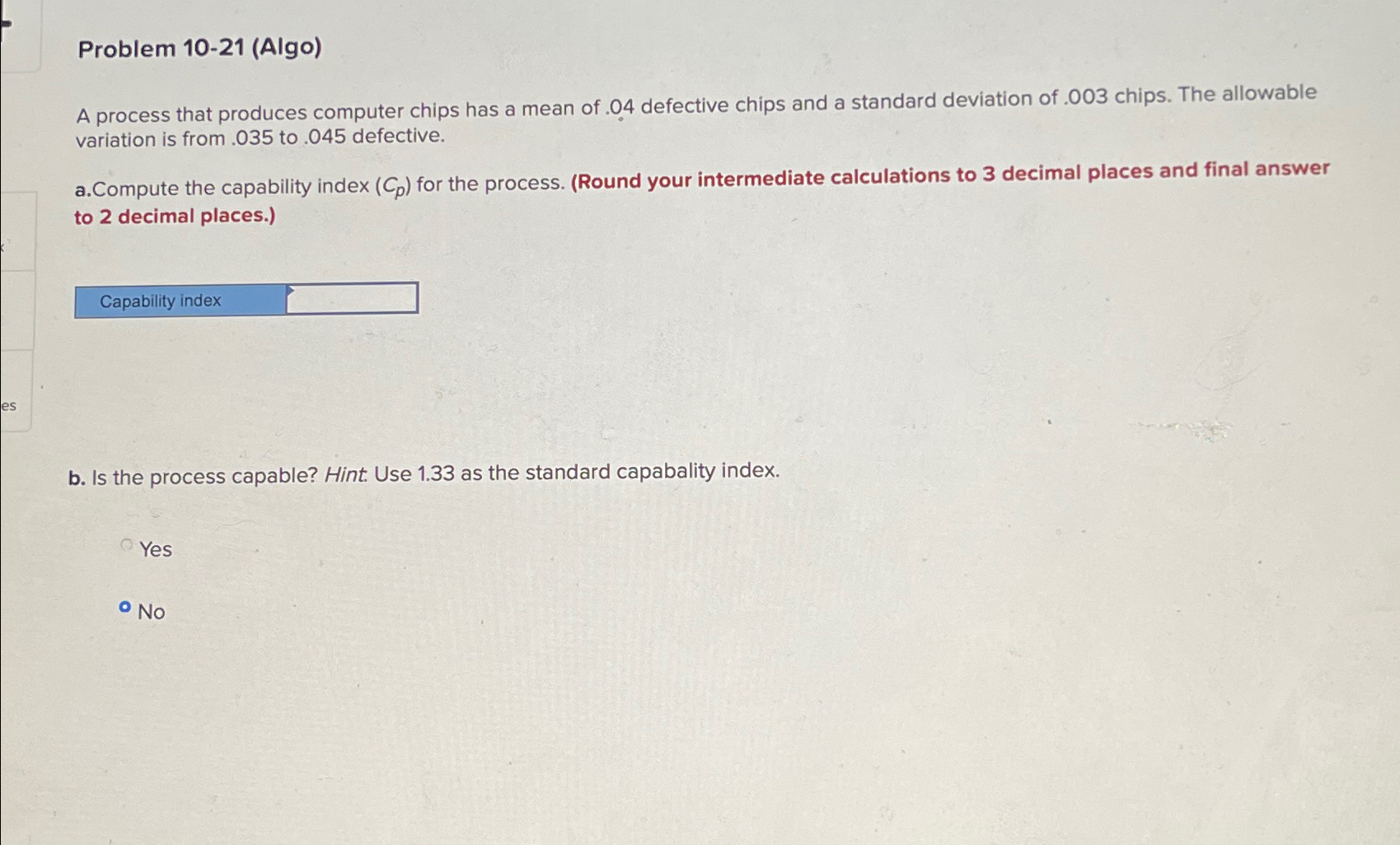 Solved Problem 10-21 (Algo)A process that produces computer | Chegg.com