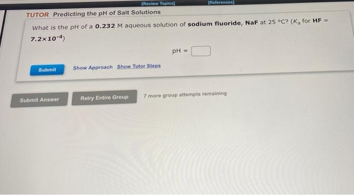 Solved Review Topics (References TUTOR Predicting the pH of | Chegg.com