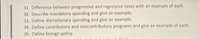 31. Difference between progressive and regressive | Chegg.com