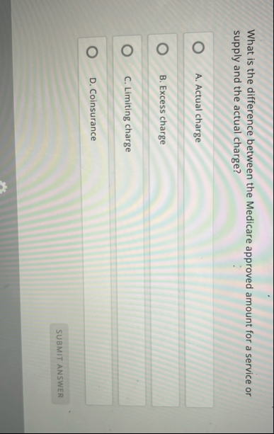Solved What is the difference between the Medicare approved | Chegg.com