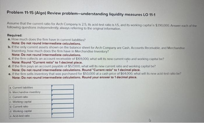 Solved Problem 11-15 (Algo) Review problem-understanding | Chegg.com