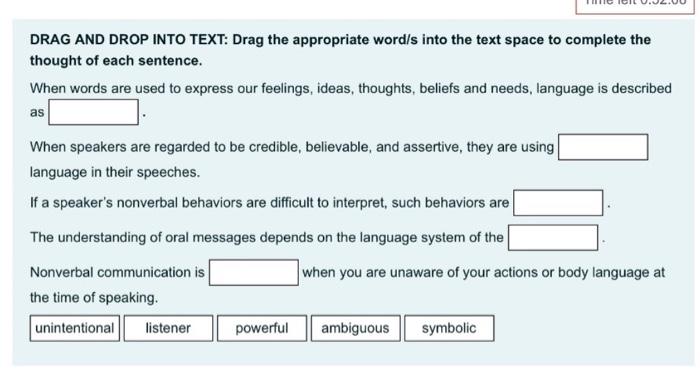 DRAG AND DROP INTO TEXT: Drag the appropriate words | Chegg.com