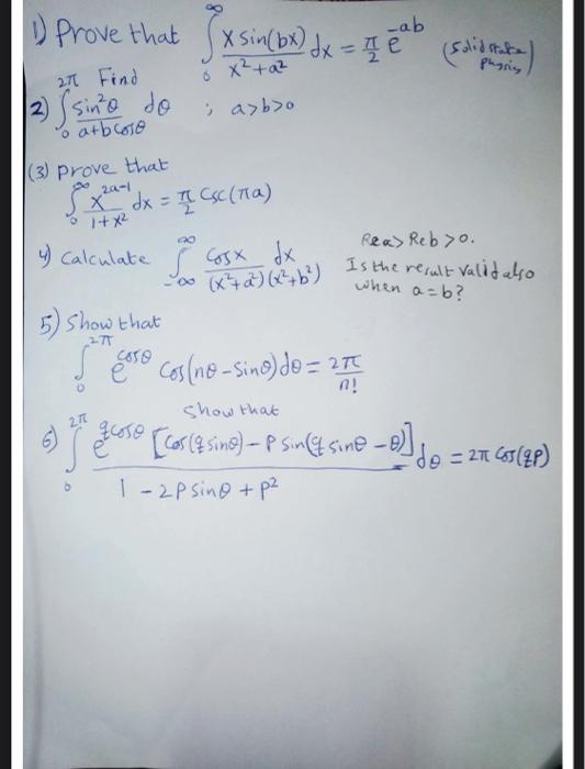 Solved 1) Prove that Sx X sin(kx) dx = 17 cab (Solid state 6 | Chegg.com