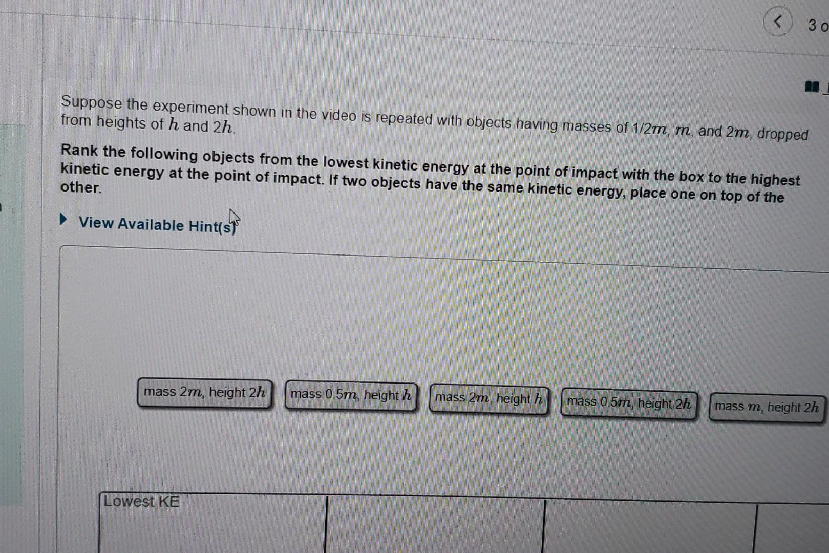 Solved Suppose the experiment shown in the video is repeated | Chegg.com