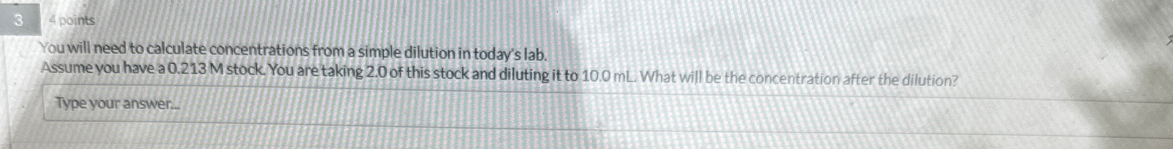 Solved 34 ﻿pointsYou will need to calculate concentrations | Chegg.com