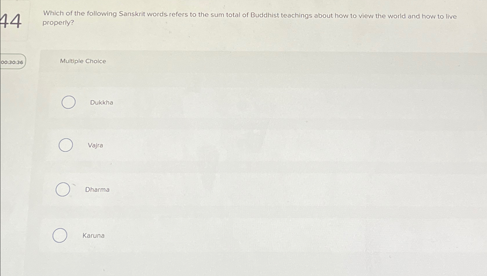 Solved Which of the following Sanskrit words refers to the | Chegg.com