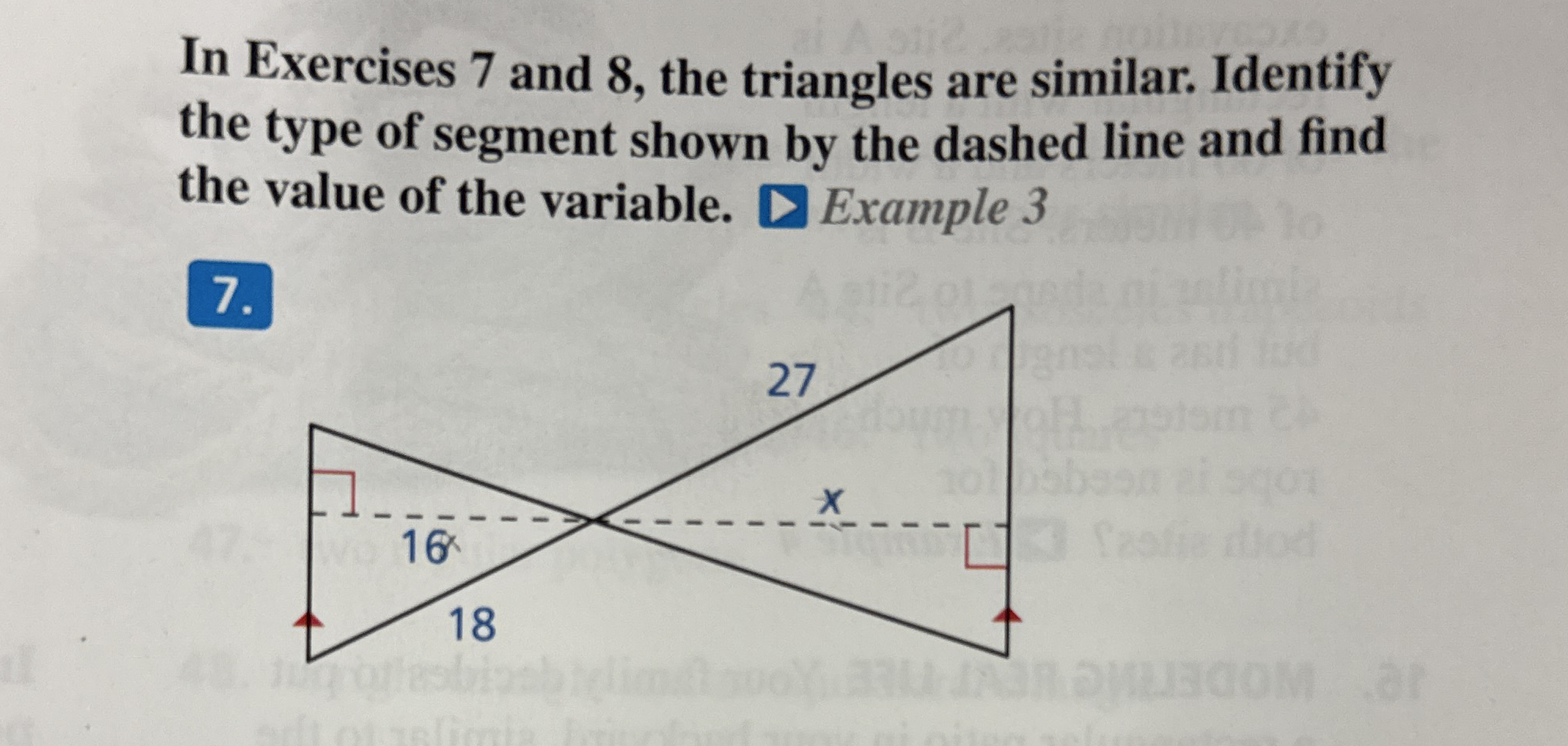 Solved In Exercises 7 ﻿and 8, ﻿the triangles are similar. | Chegg.com