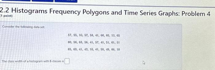 Solved 2.2 Histograms Frequency Polygons and Time Series | Chegg.com