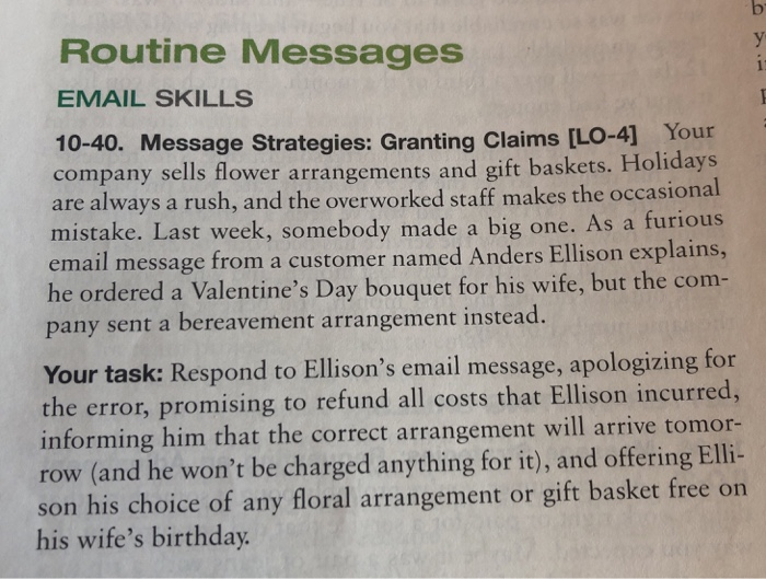 Solved b Routine Messages y EMAIL SKILLS 10-40. Message | Chegg.com