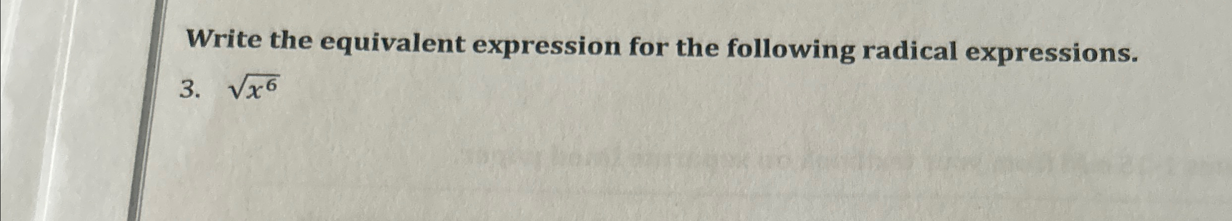 Solved Write the equivalent expression for the following | Chegg.com