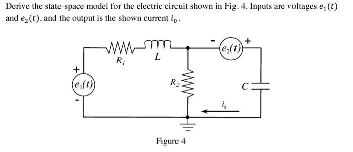 Solved Derive the state-space model for the electric circuit | Chegg.com