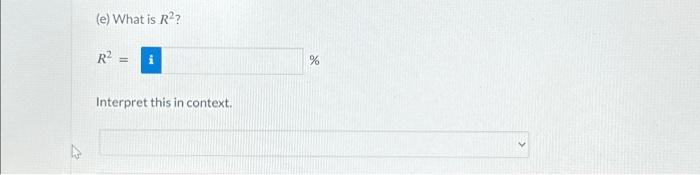 Solved A scatterplot with regression line is shown below for | Chegg.com