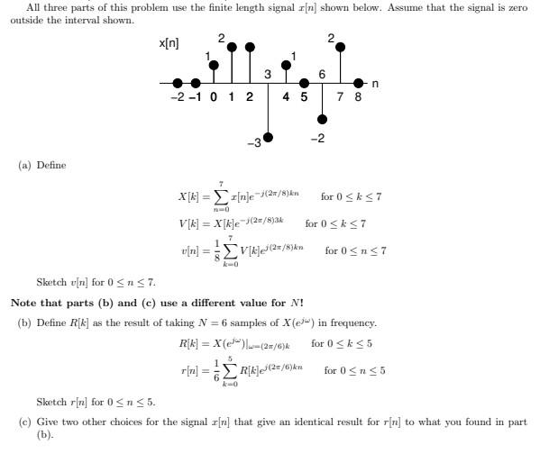 Solved All three parts of this problem ise the finite length | Chegg.com