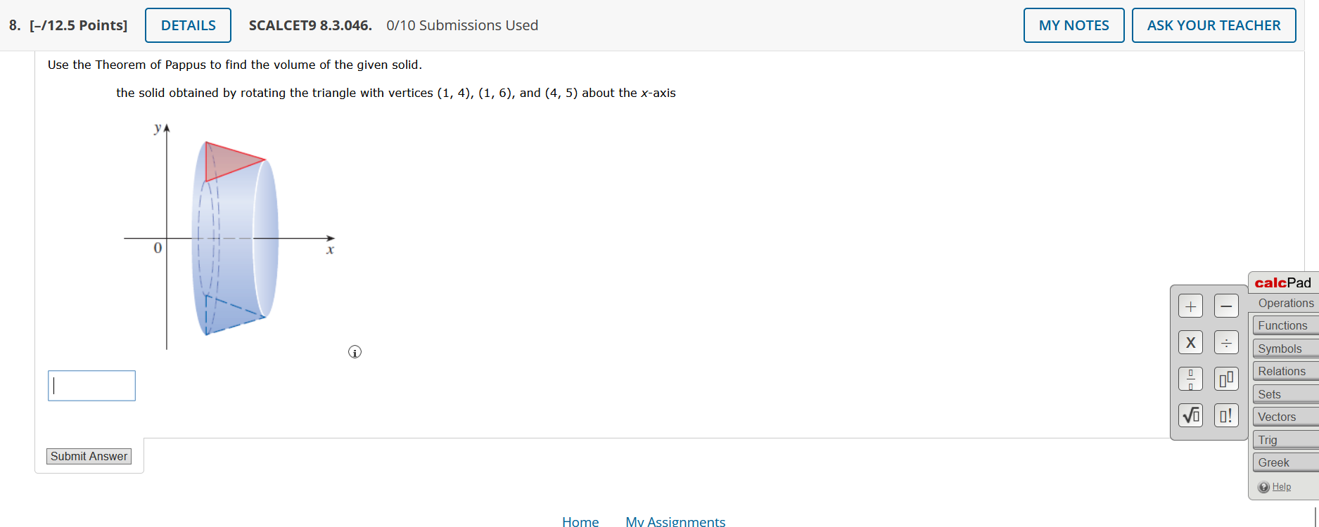Solved Use the Theorem of Pappus to find the volume of the | Chegg.com