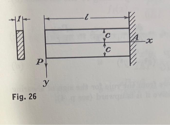 Solved The cantilever of Fig. 26 , instead of having a | Chegg.com