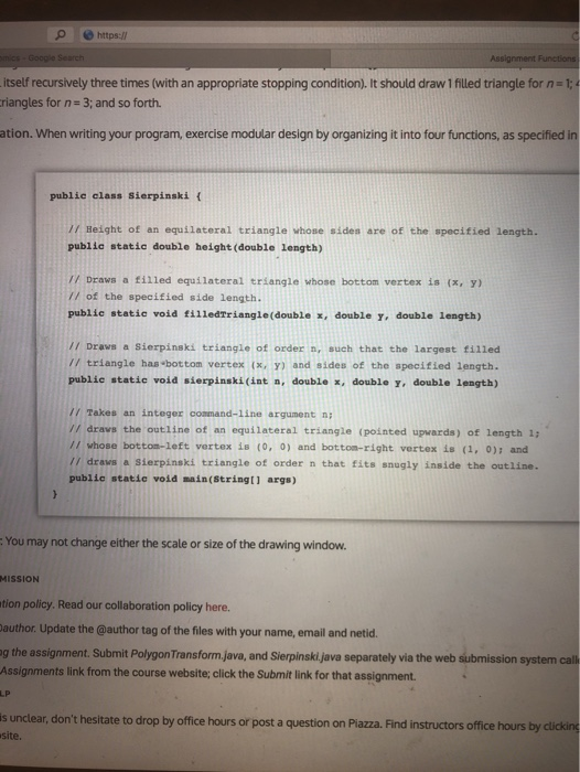 Assignment Functions And Recursion 2 Sierpinski 30 