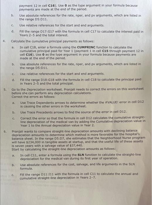 Solved payment 12 in cell C16). Use 0 as the type argument | Chegg.com