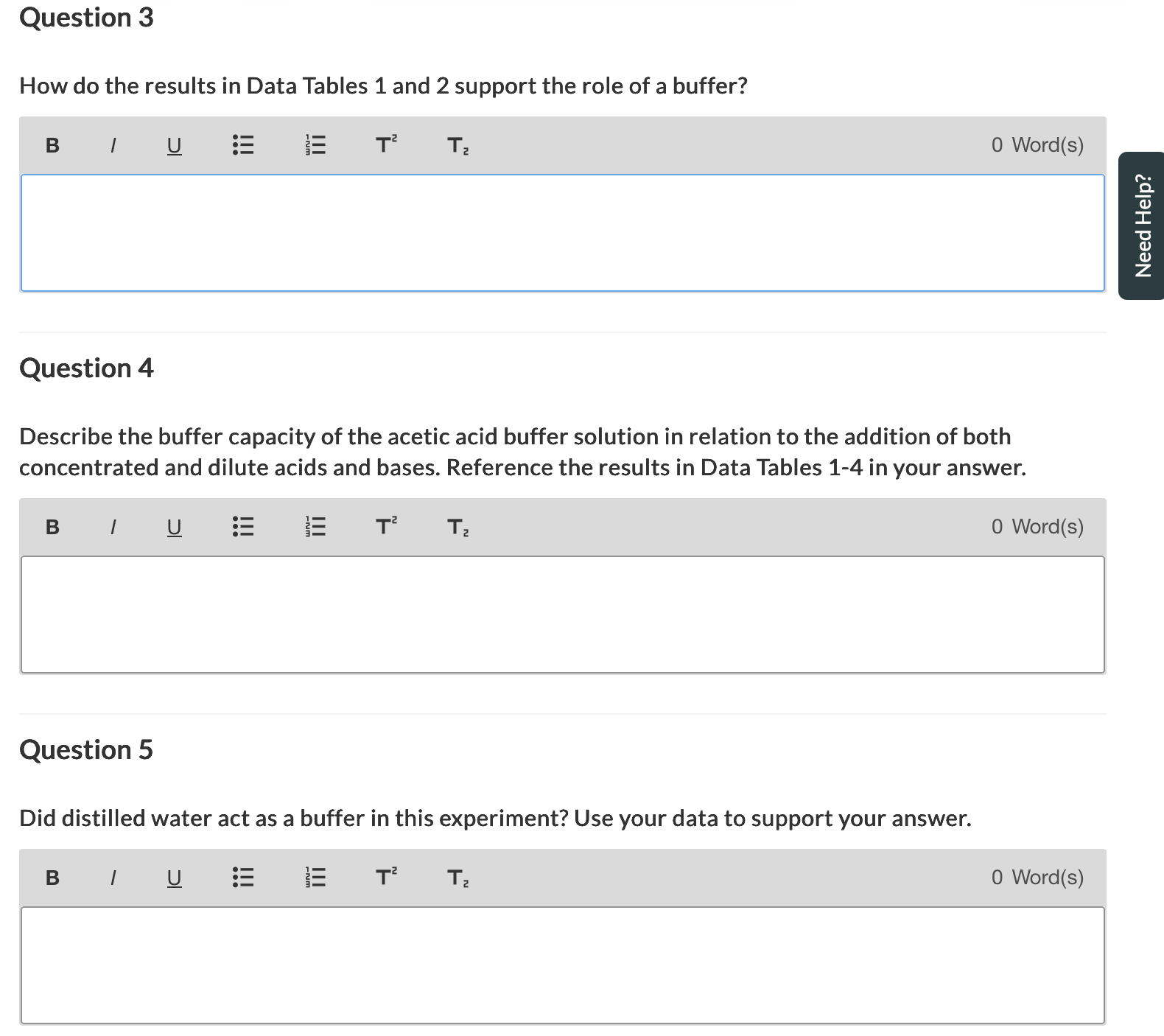 Solved Question 3How do the results in Data Tables 1 ﻿and 2 | Chegg.com