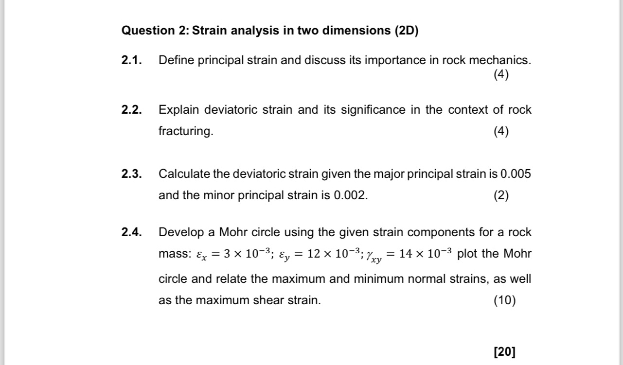 Solved Question 2: Strain analysis in two dimensions | Chegg.com
