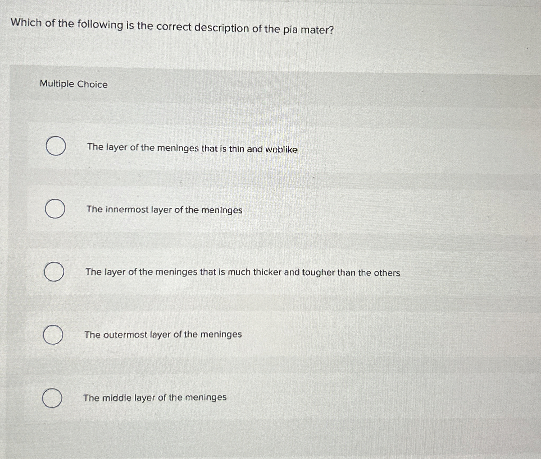 Solved Which of the following is the correct description of | Chegg.com