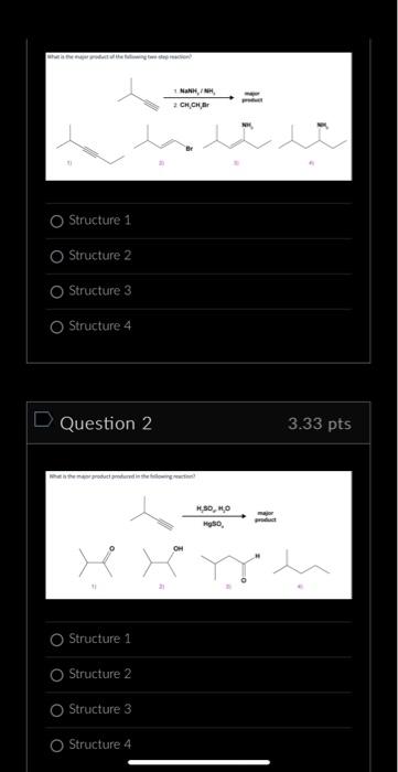 Solved Structure 1 Structure 2 Structure 3 Structure 4 | Chegg.com