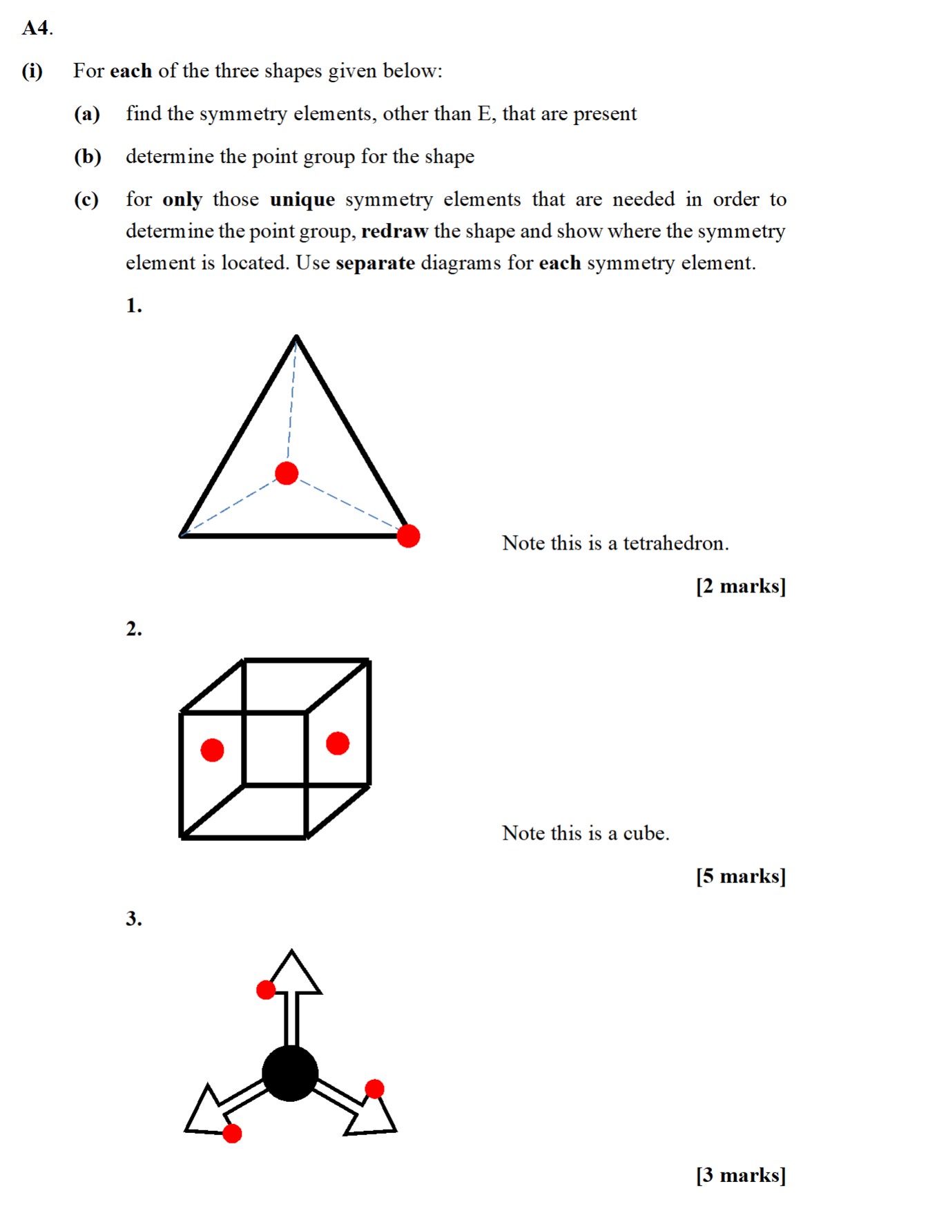 Solved by an EXPERT A4.(i) ﻿For each of the three shapes given below:(a) | Chegg.com