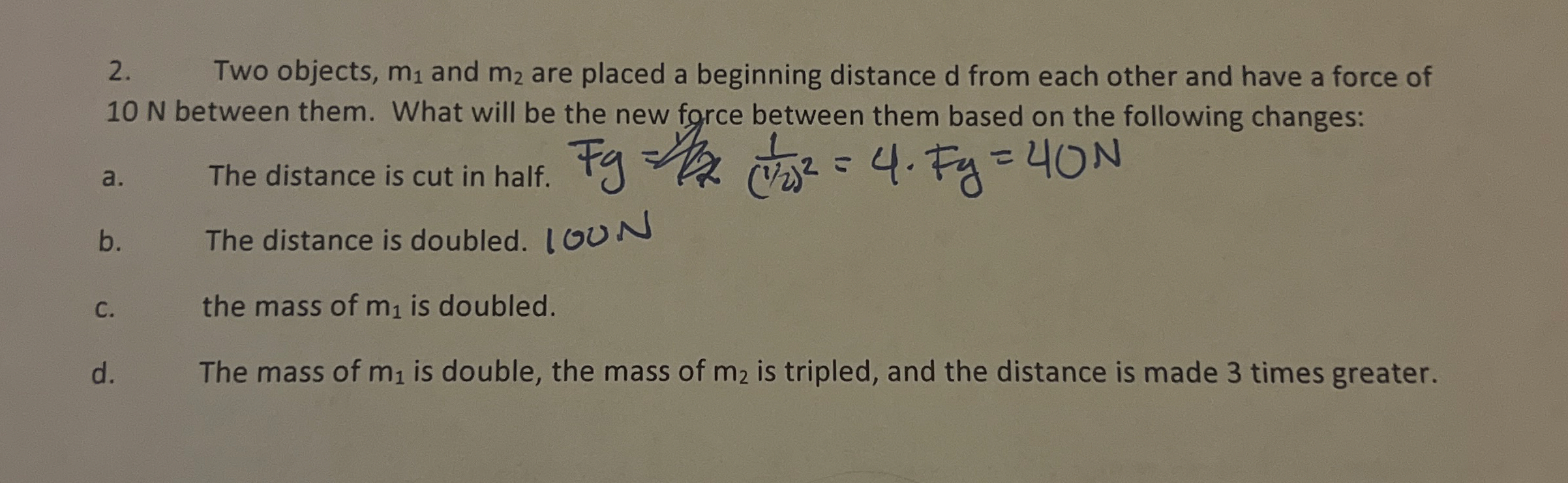 Solved Two objects, m1 ﻿and m2 ﻿are placed a beginning | Chegg.com