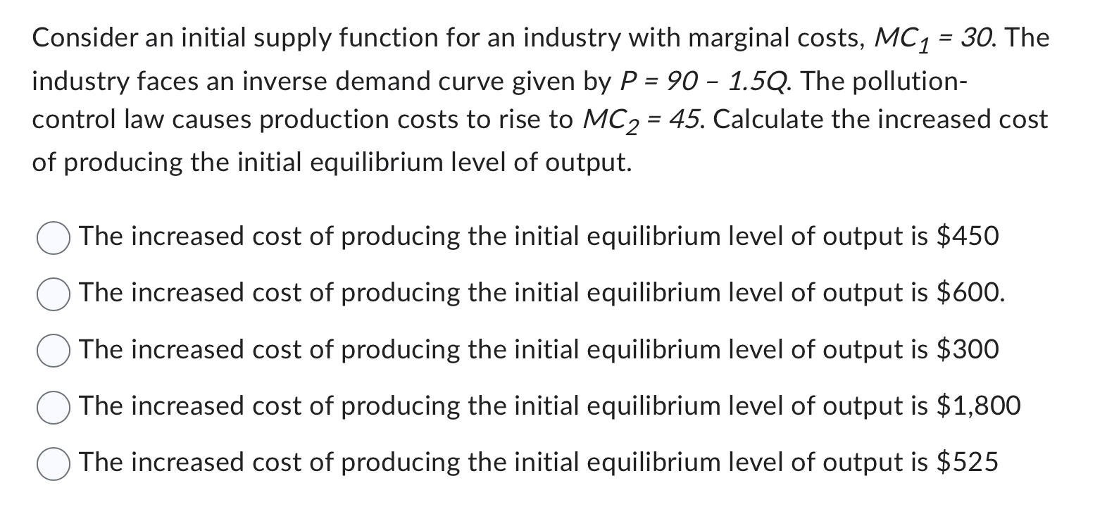 Solved ECONOMICSConsider an initial supply function for an | Chegg.com