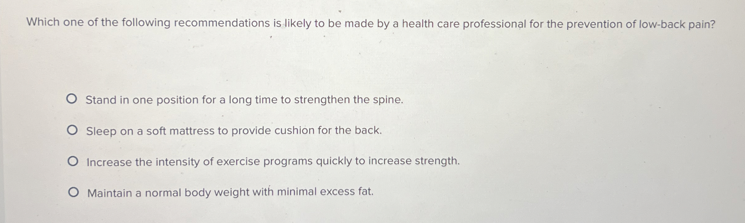 Solved Which one of the following recommendations is likely | Chegg.com