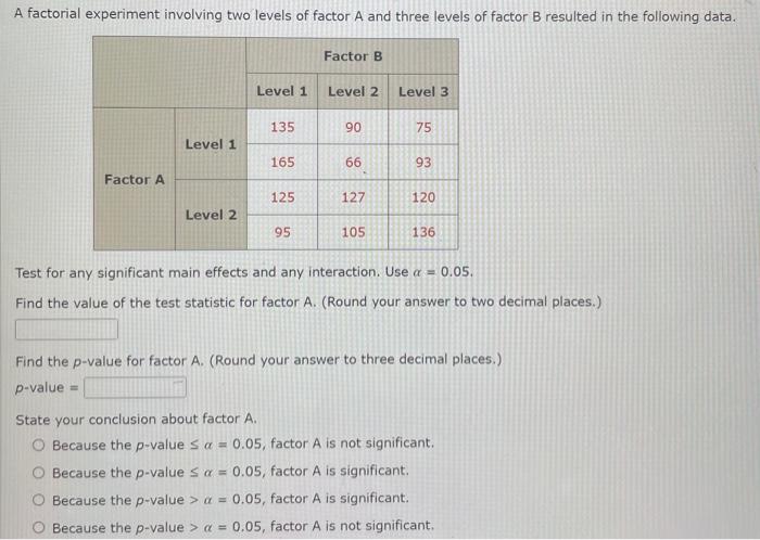 Solved Test for any significant main effects and any | Chegg.com