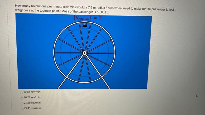 Solved How many revolutions per minute (rev/min) would a 7.6 | Chegg.com