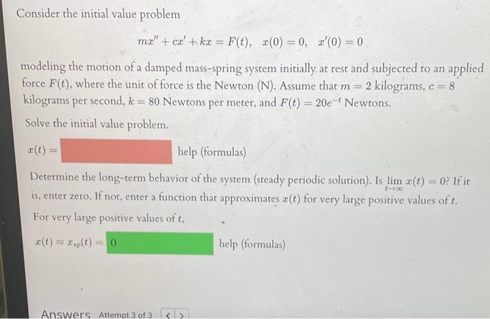 Solved Will you show how to solve both parts? the second | Chegg.com