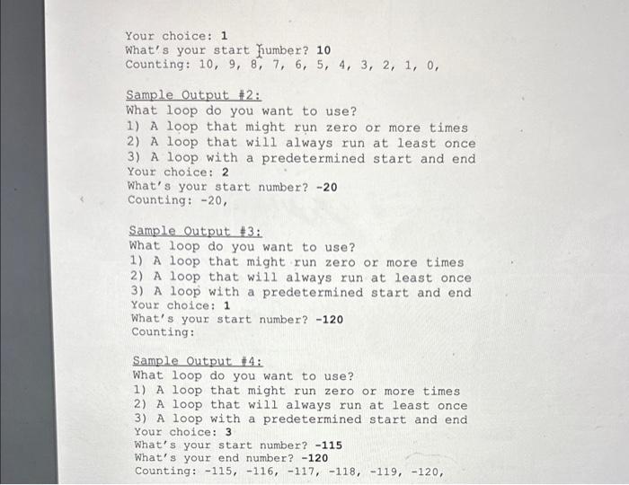 Solved Assignment4A: Do you know your loops? We've learned | Chegg.com