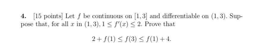 Solved REAL ANALYSIS ﻿Let f ﻿be continuous on 1,3 ﻿and | Chegg.com