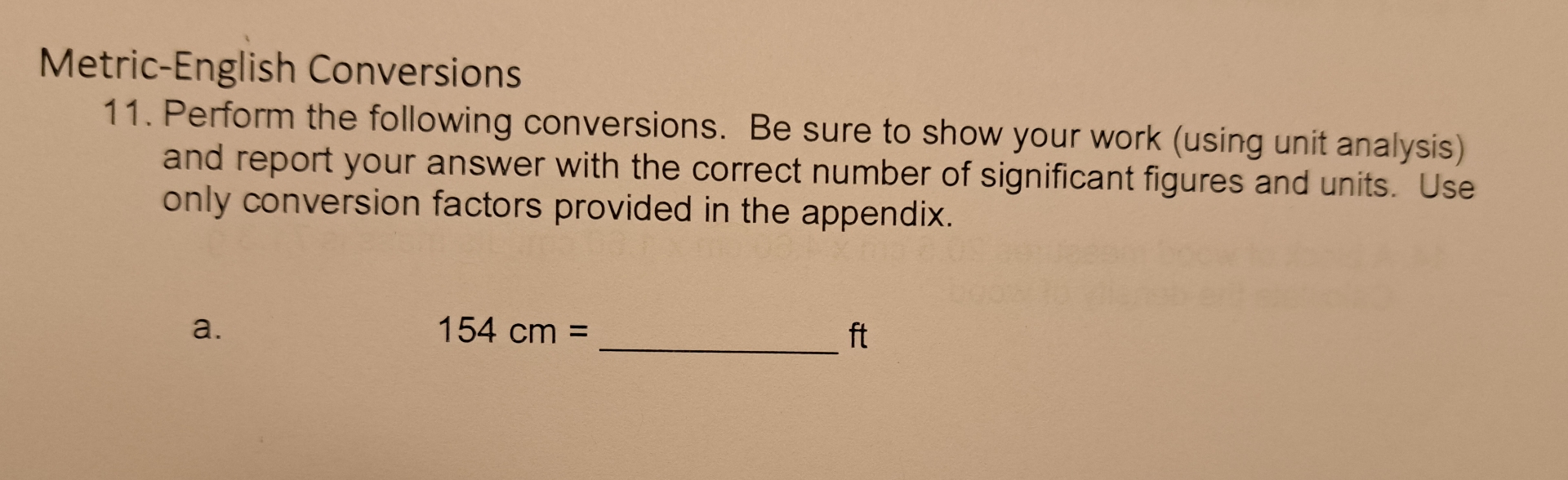 Metric-English Conversions11. ﻿Perform the following | Chegg.com