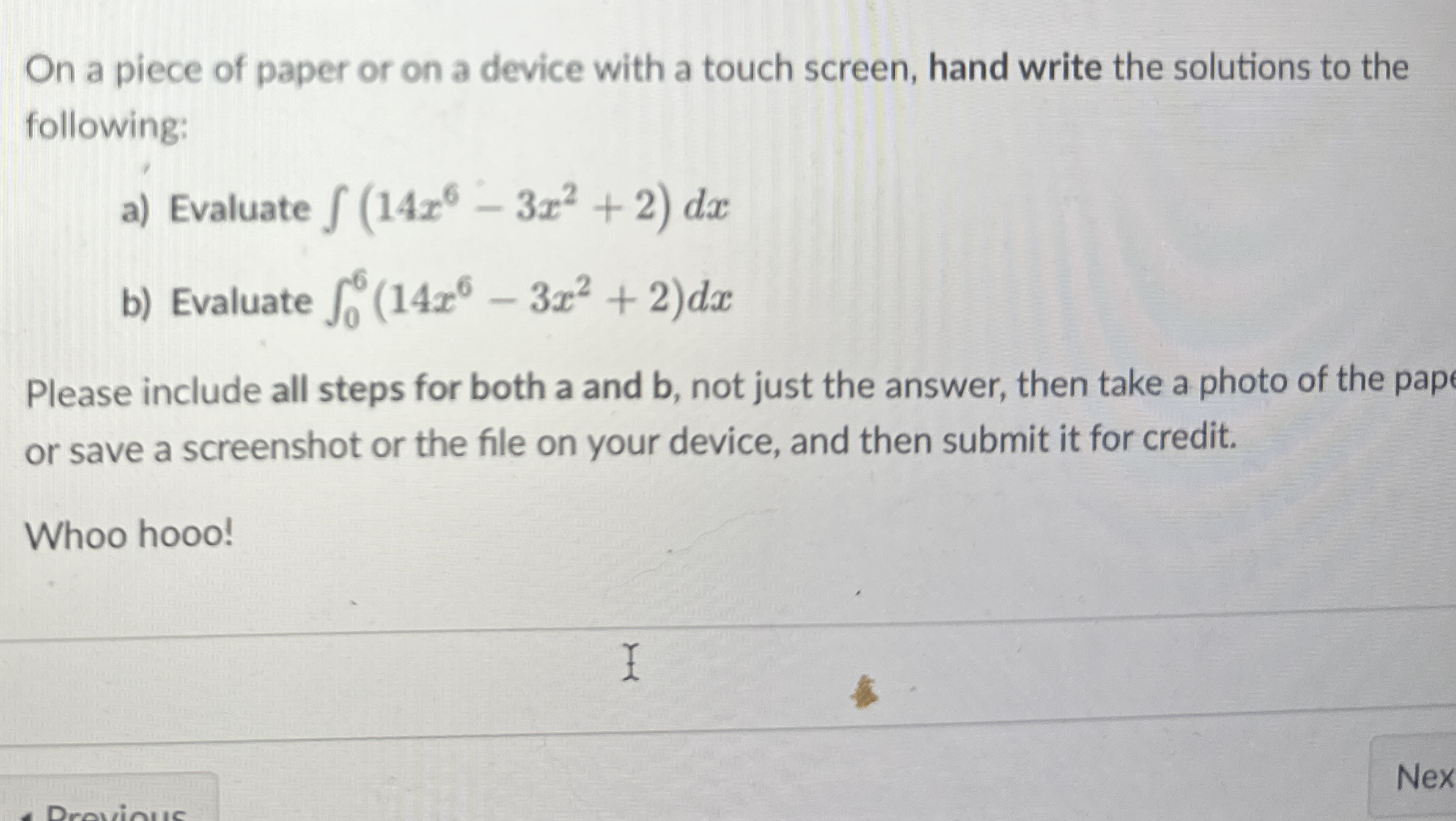 Solved On a piece of paper or on a device with a touch | Chegg.com