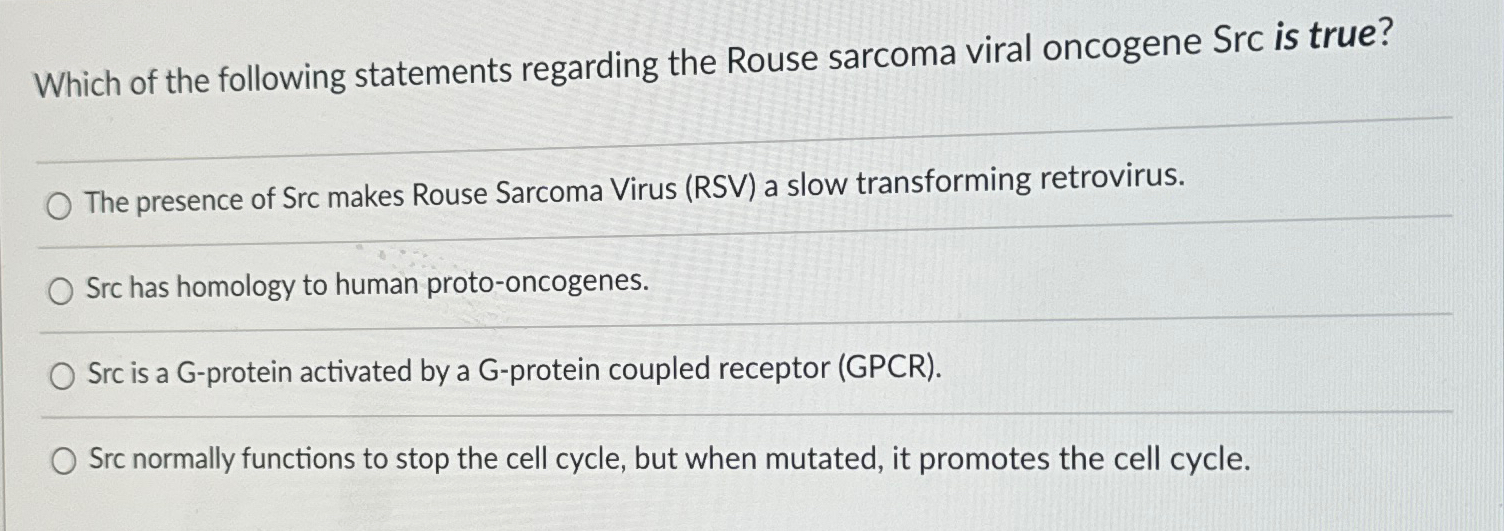 Solved Which of the following statements regarding the Rouse | Chegg.com