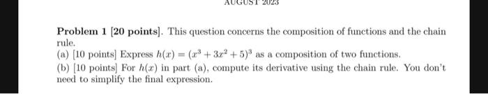 Solved Problem 1 20 Points This Question Concerns The 4168
