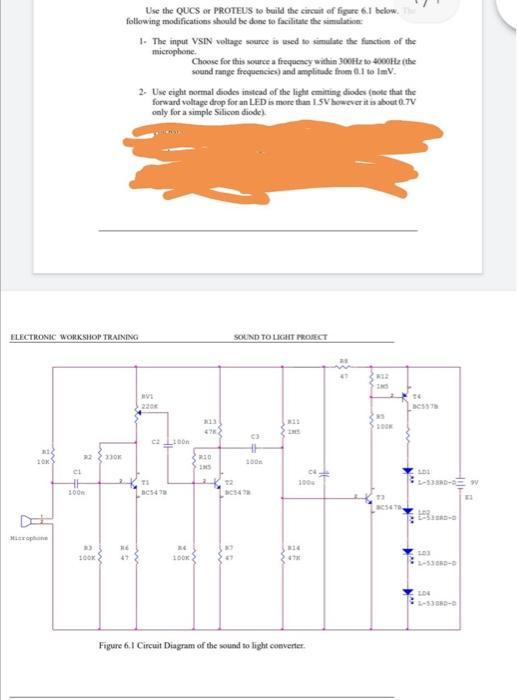 Use the QUCS or PROTEUS to build the circuit of | Chegg.com