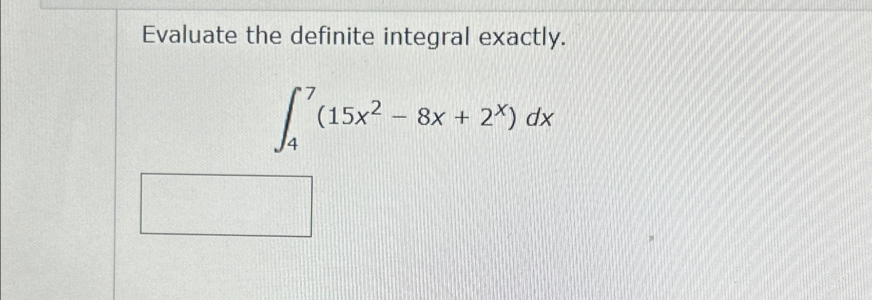 Solved Evaluate the definite integral | Chegg.com