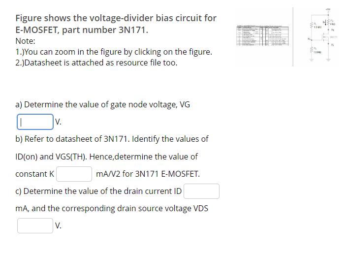 Solved Figure shows the voltage-divider bias circuit | Chegg.com