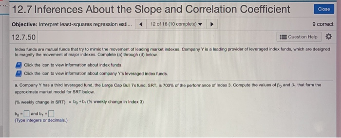 Solved -*- 12.7 Inferences About the Slope and Correlation | Chegg.com