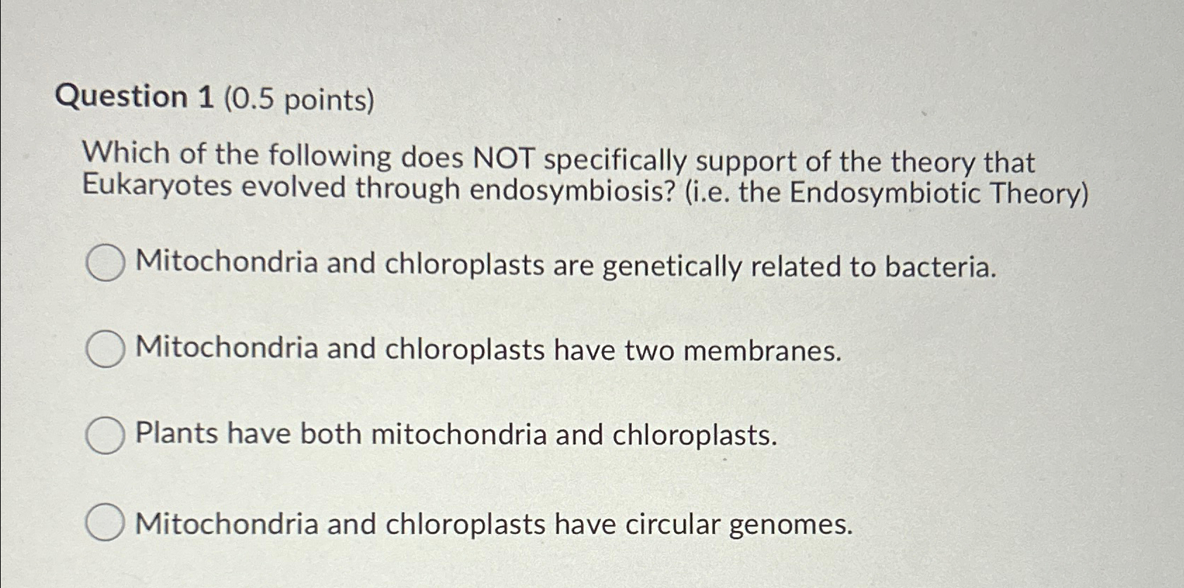 Solved Question 1 (0.5 ﻿points)Which of the following does | Chegg.com