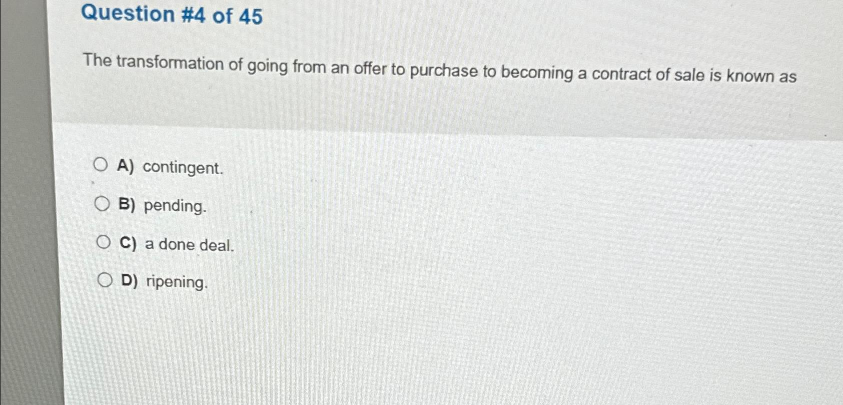 Solved Question #4 ﻿of 45The transformation of going from an | Chegg.com