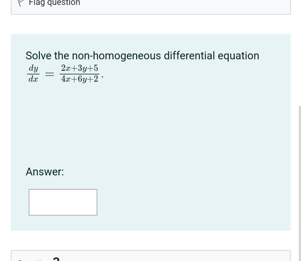 Solved Solve the non-homogeneous differential equation | Chegg.com