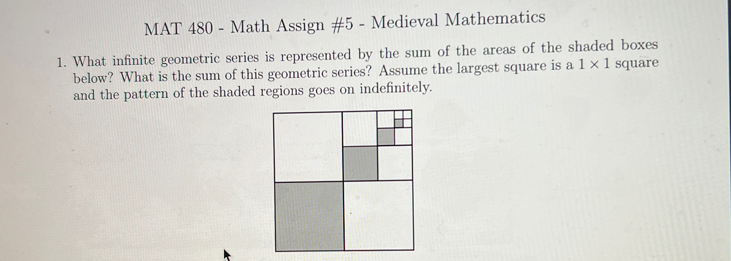 Solved MAT 480 - ﻿Math Assign #5 - ﻿Medieval MathematicsWhat | Chegg.com