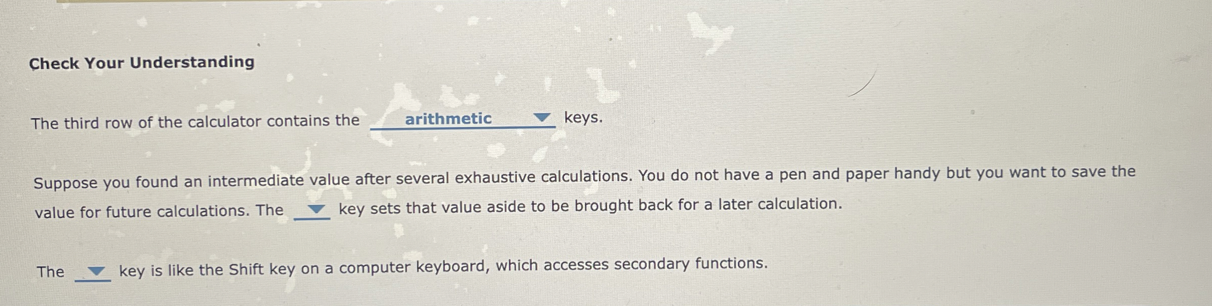Solved Check Your UnderstandingThe third row of the | Chegg.com